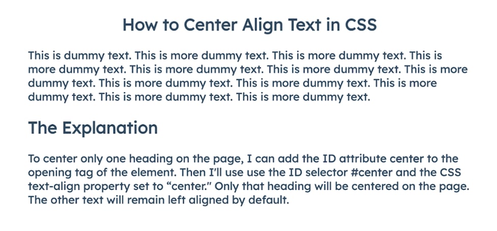 How to Center Text & Headers in CSS Using the Text-Align Property